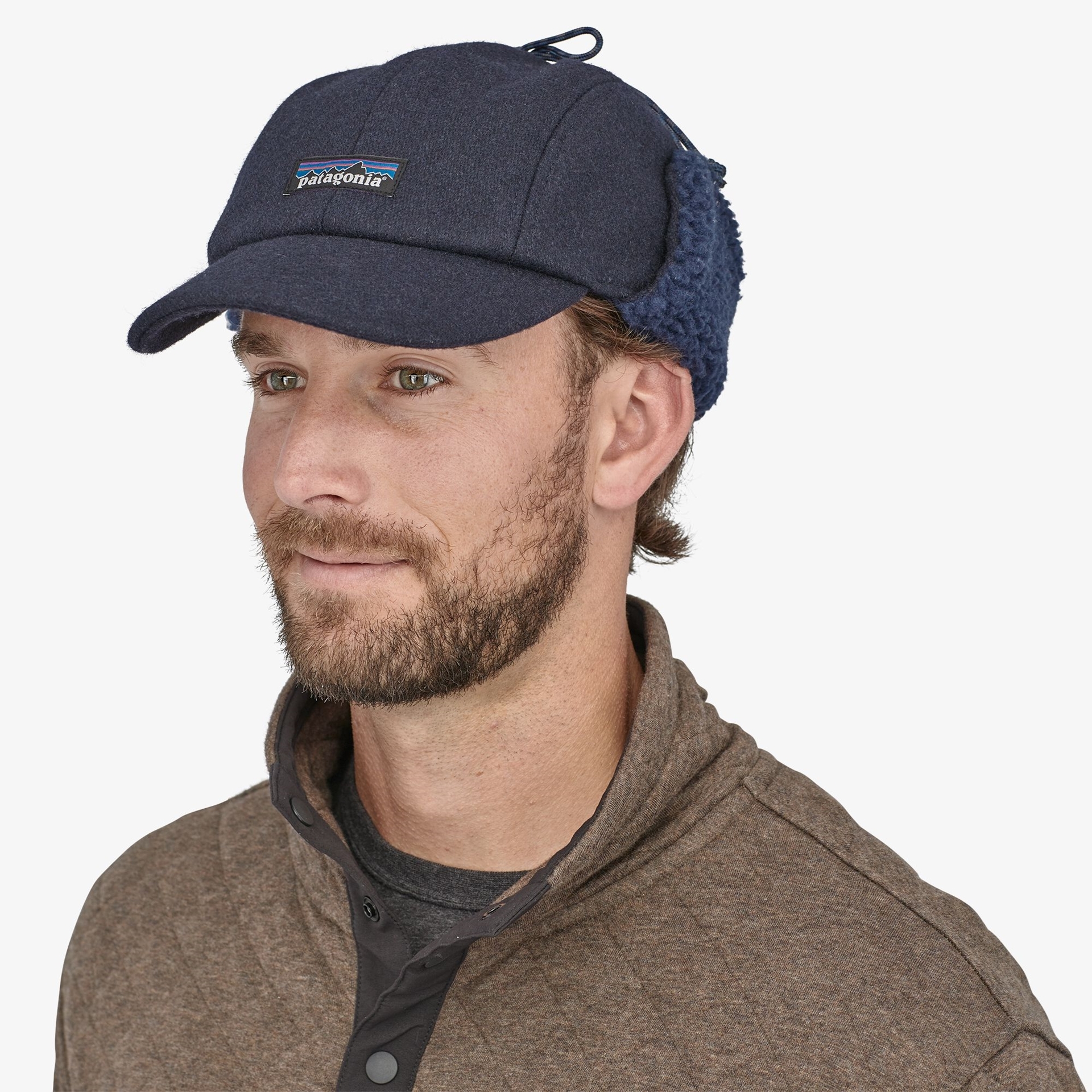 PATAGONIA Recycled Wool Ear Flap Cap Classic Navy - Hemsedal Sport ...
