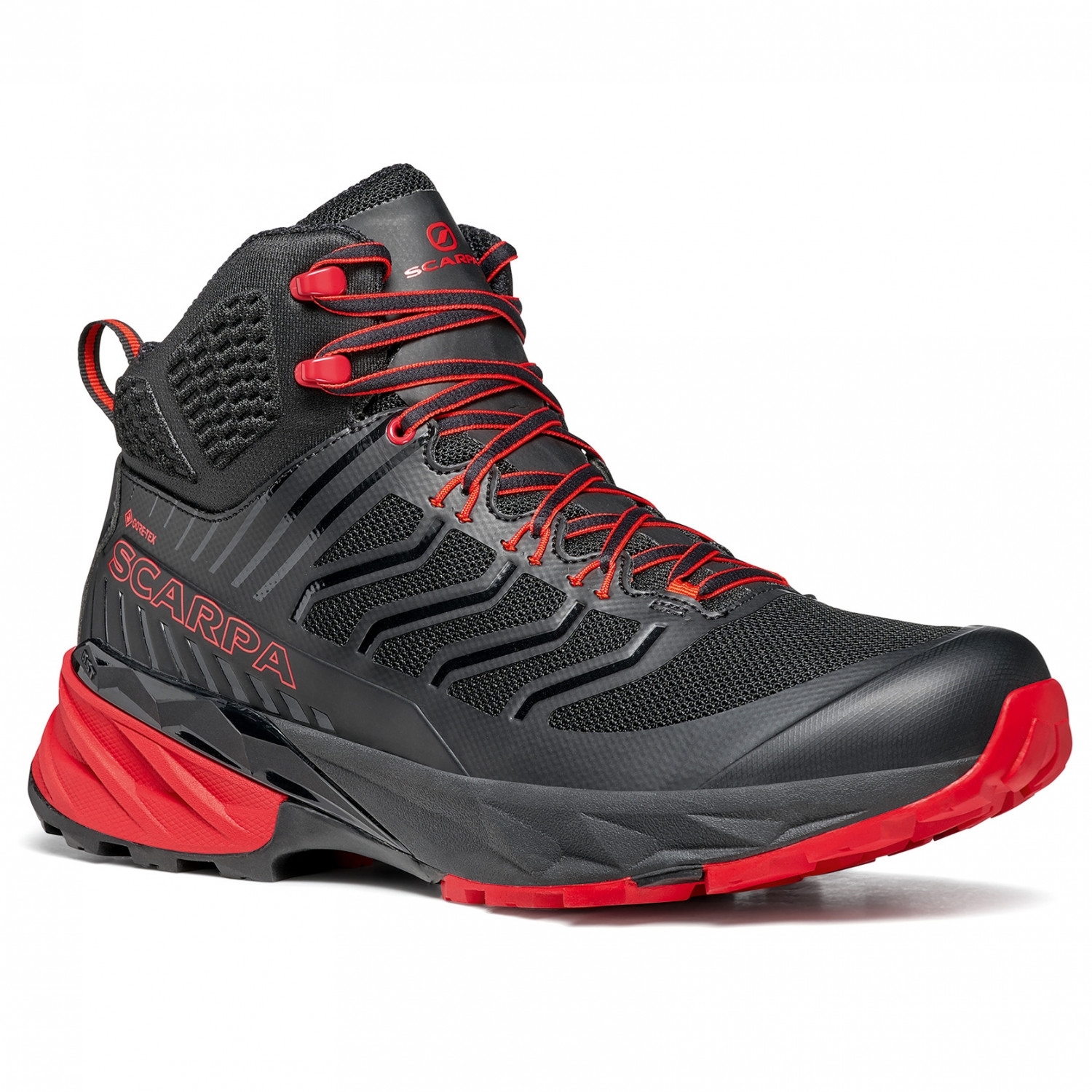 SCARPA Mens Rush Mid GTX Black/Red - Hemsedal Sport - Rask levering ...